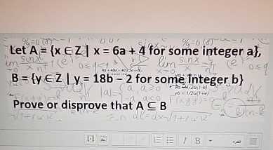 Let for some integer a, ﻿ for some integer bProve or | Chegg.com