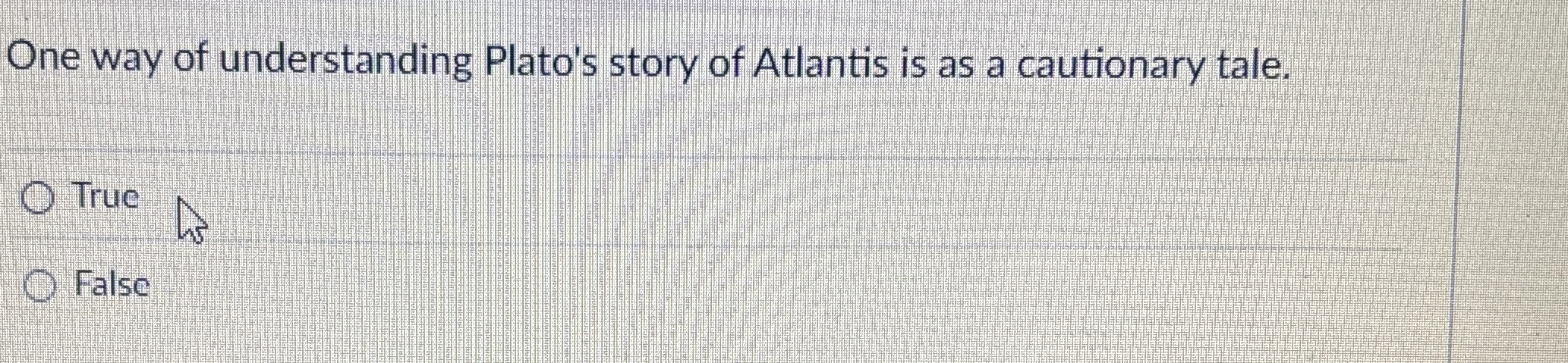Solved One way of understanding Plato's story of Atlantis is | Chegg.com