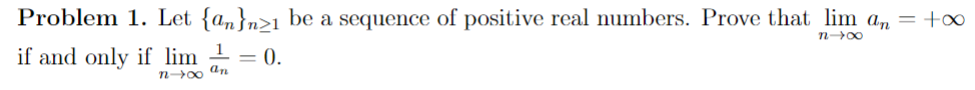 Solved Let {an}n≥1 ﻿be a sequence of positive real numbers. | Chegg.com