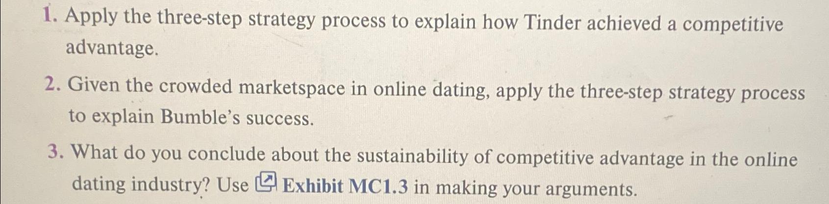 Solved Apply the three-step strategy process to explain how | Chegg.com
