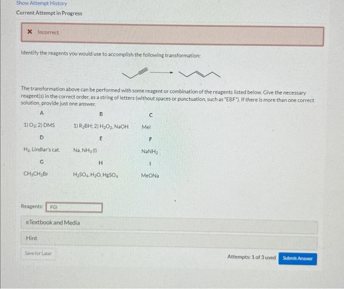 Solved Show Attempt History Current Attempt in Progress | Chegg.com