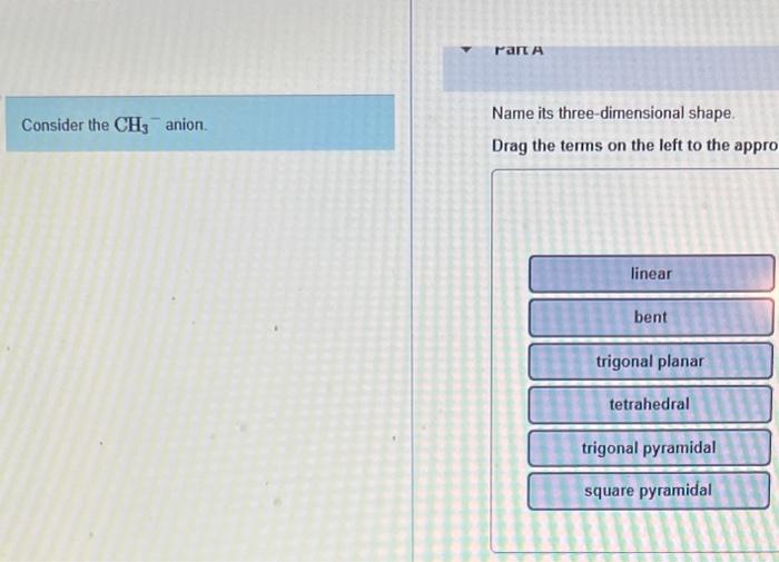 Solved CH3 - has a electron geometry and a molecular | Chegg.com