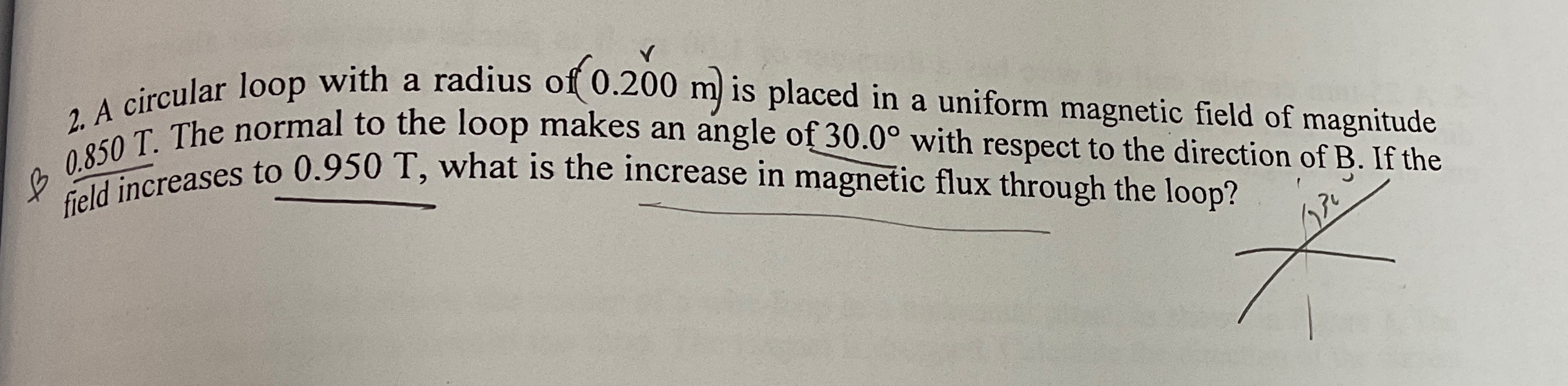 Solved A circular loop with a radius of (0.200m) ﻿is placed | Chegg.com
