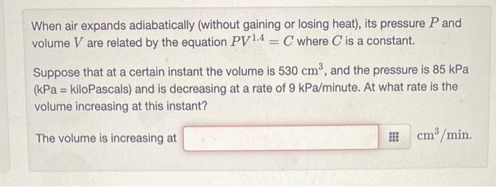 Solved When air expands adiabatically (without gaining or | Chegg.com