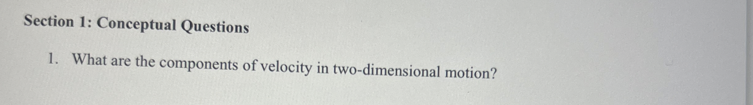 Solved What are the components of velocity in | Chegg.com