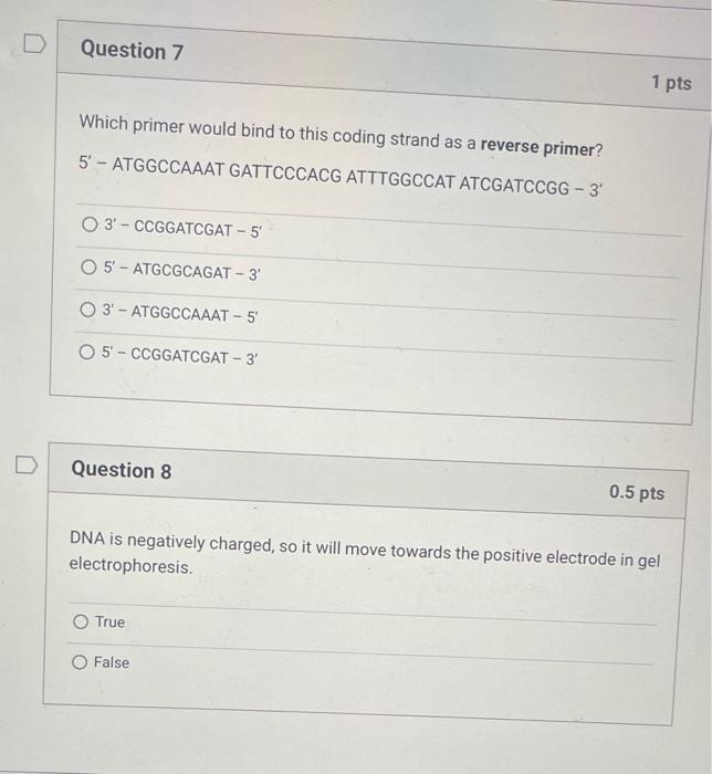 Solved Which primer would bind to this coding strand as a | Chegg.com