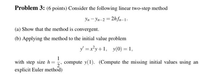 Solved Problem 3: (6 points) Consider the following linear | Chegg.com