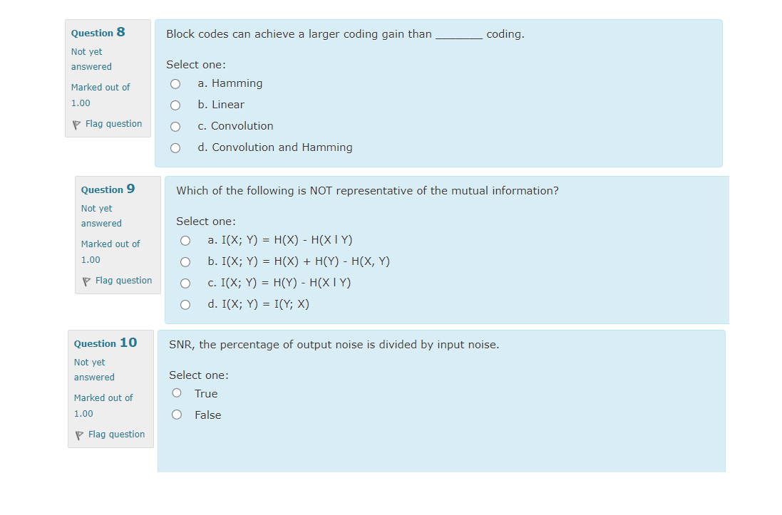 Solved Block codes can achieve a larger coding gain | Chegg.com