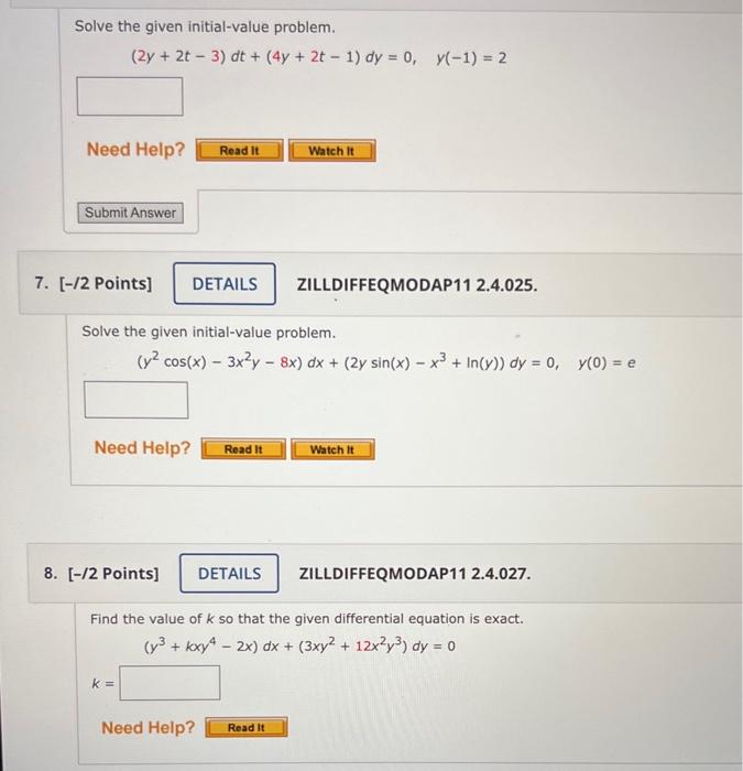 Solved Solve the given initial-value problem. | Chegg.com