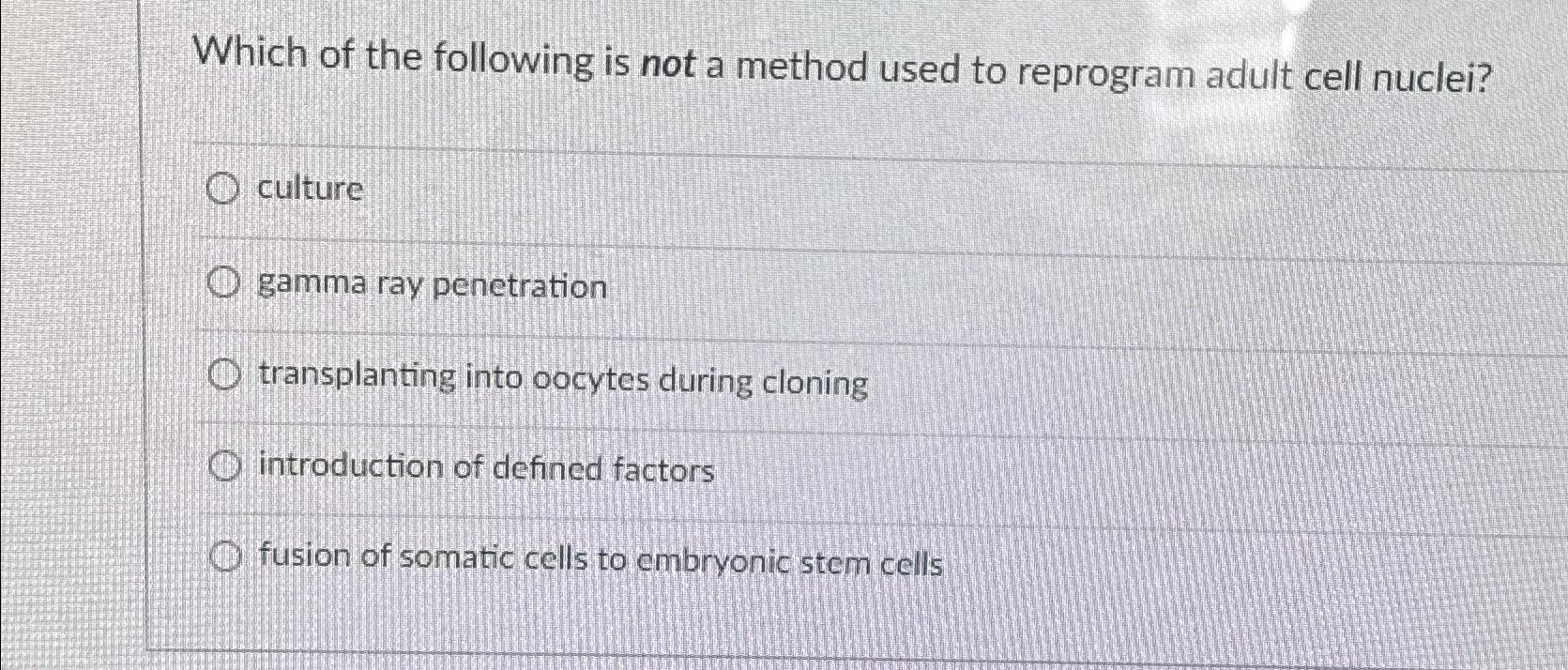 Solved Which of the following is not a method used to | Chegg.com