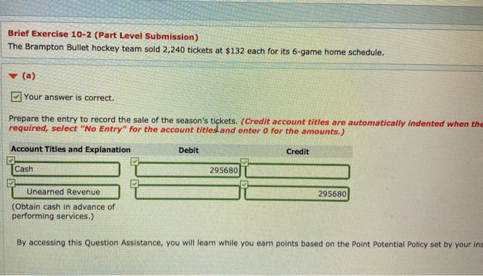 Solved Brief Exercise 10-2 (Part Level Submission) The | Chegg.com