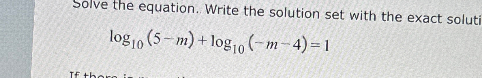 Solved Solve the equation. Write the solution set with the | Chegg.com