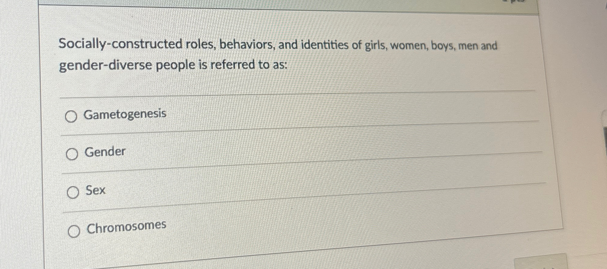 Solved Socially Constructed Roles Behaviors And Identities