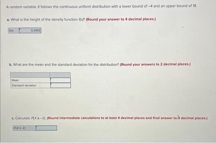 Solved A random variable X follows the continuous uniform | Chegg.com