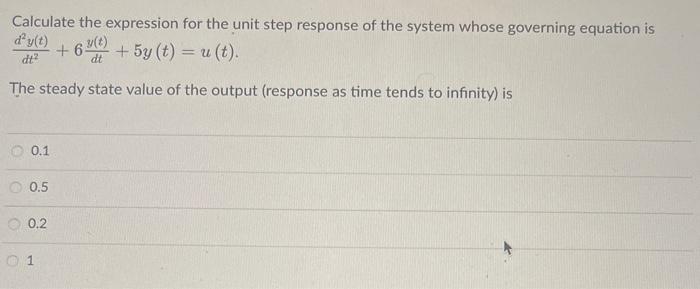 Solved Calculate the expression for the unit step response | Chegg.com