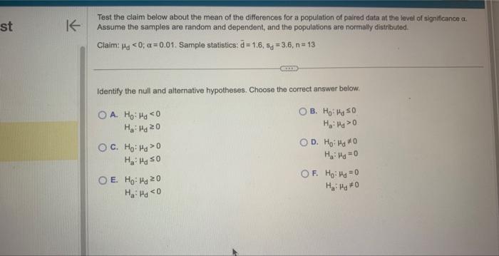Solved Explain what the symbols dˉ and sd represent. What | Chegg.com