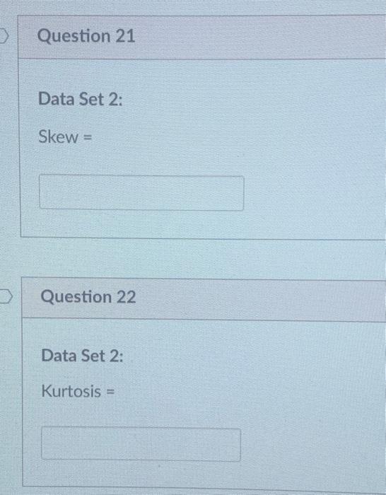 Solved Use the Following Data Set to Answer Questions 12-22. | Chegg.com