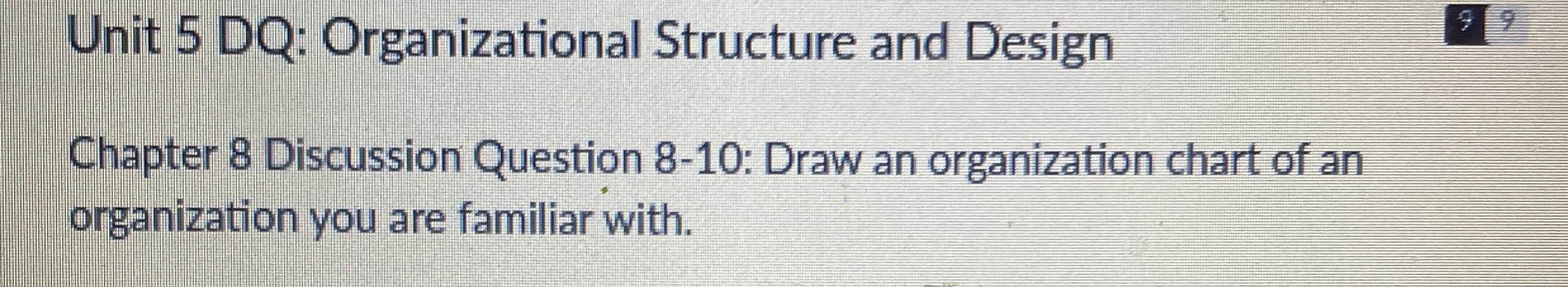 Solved Unit 5 ﻿DQ: Organizational Structure and | Chegg.com