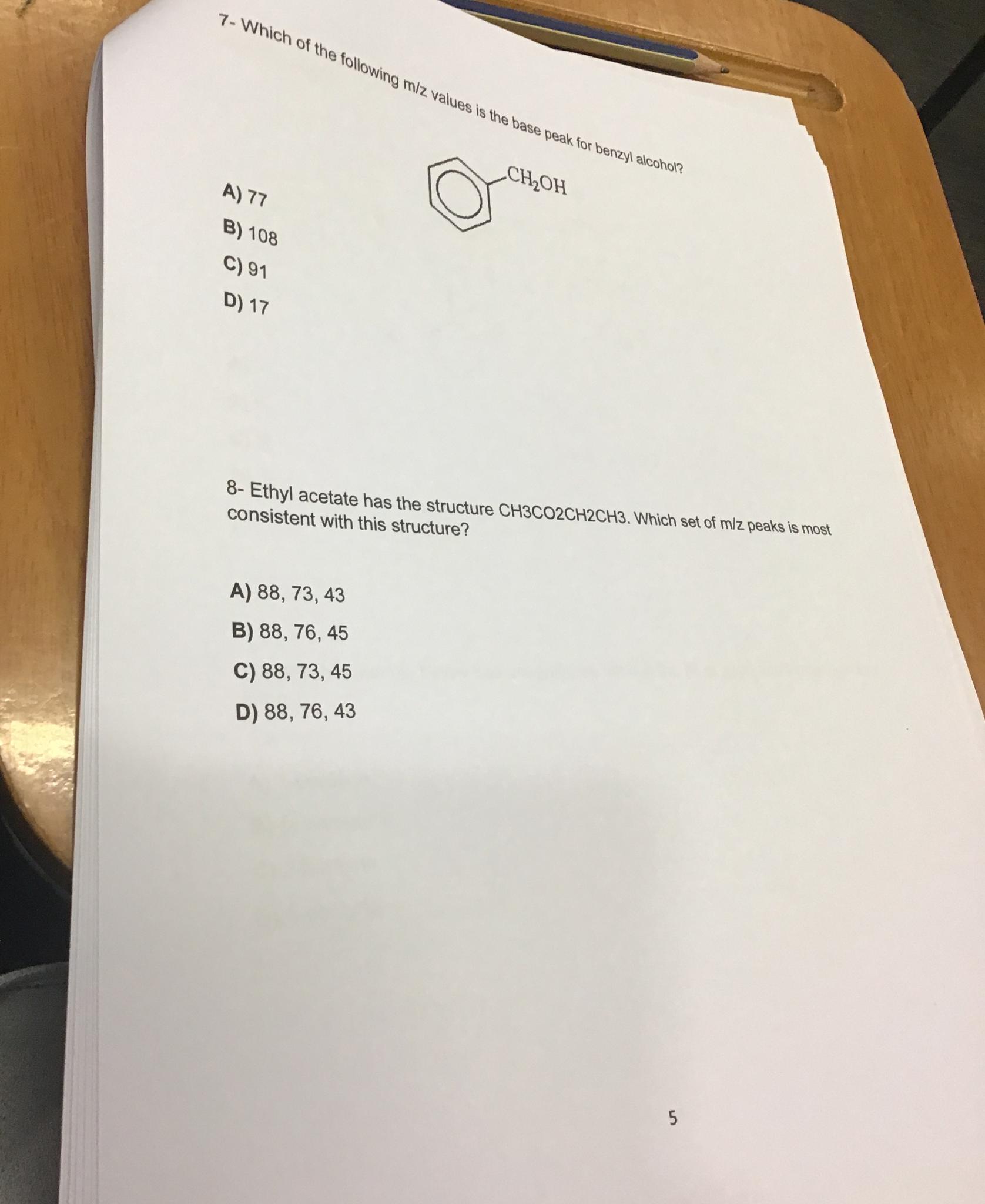 Solved Which of the following m2 ﻿values is the base peak | Chegg.com