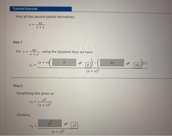 Solved Tutorial Exercise Find all the second partial | Chegg.com