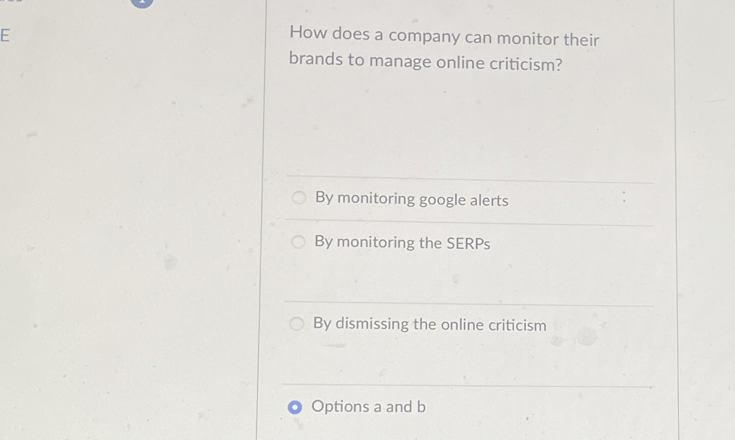 Solved How does a company can monitor their brands to manage | Chegg.com
