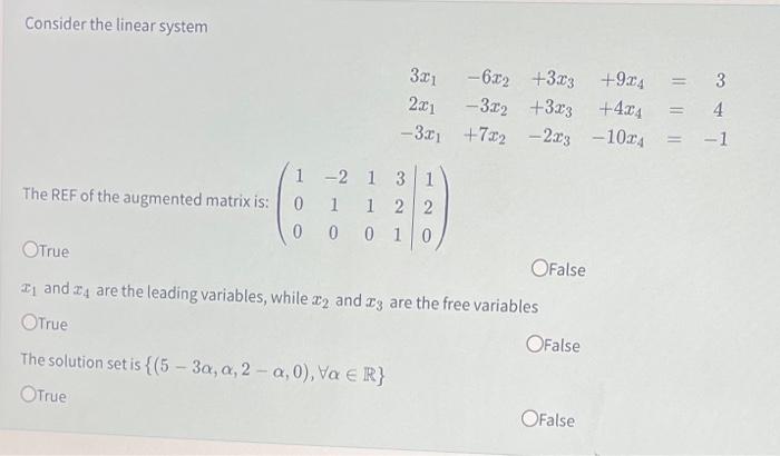 Solved Consider the linear system | Chegg.com