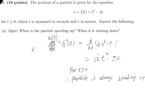 Solved ( 10 ﻿points) ﻿The position of ﻿a particle is ﻿given | Chegg.com