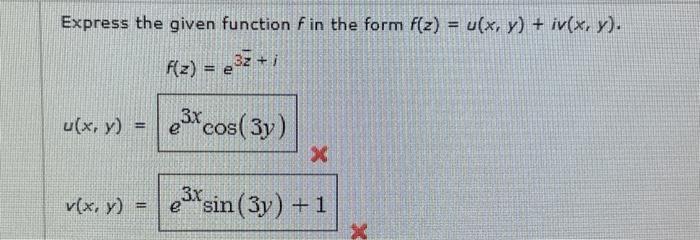 Solved Express the given function f in the form | Chegg.com