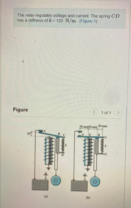 Solved The relay regulates voltage and current. The spring | Chegg.com