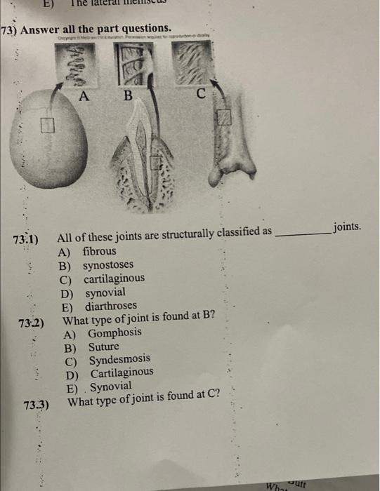 Solved 73) Answer all the part questions. 73.1) All of these | Chegg.com
