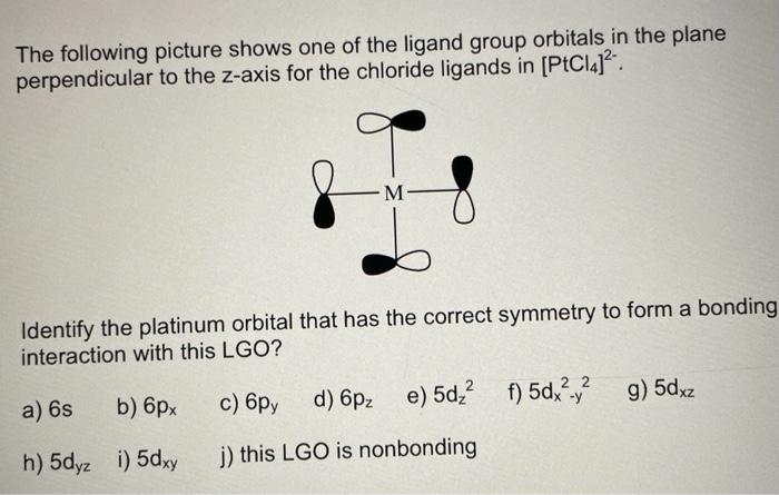 Solved The following picture shows one of the ligand group | Chegg.com