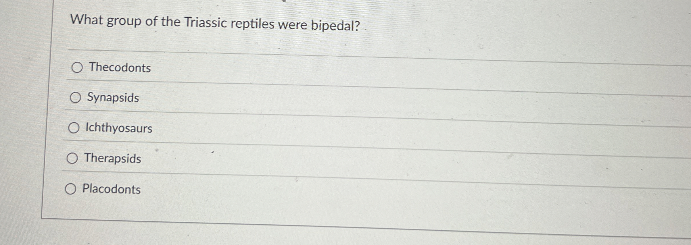Solved What group of the Triassic reptiles were | Chegg.com