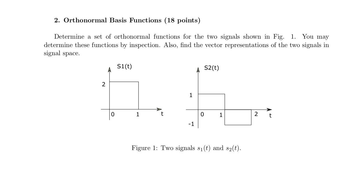 Solved 2. Orthonormal Basis Functions (18 points) Determine | Chegg.com