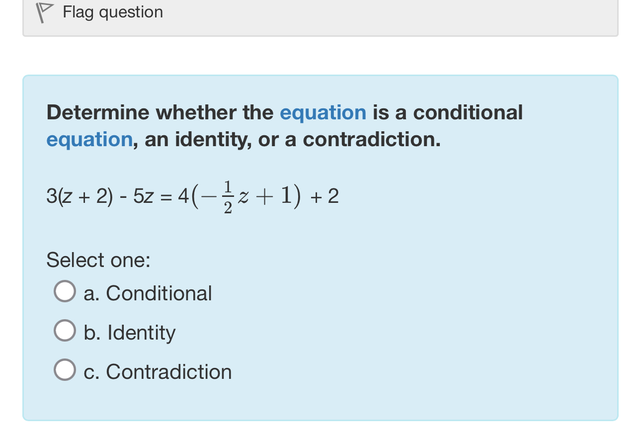 Solved Flag questionDetermine whether the equation is a | Chegg.com