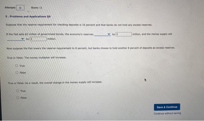 Solved 5. Problems and Applications Q9 Suppose that the | Chegg.com