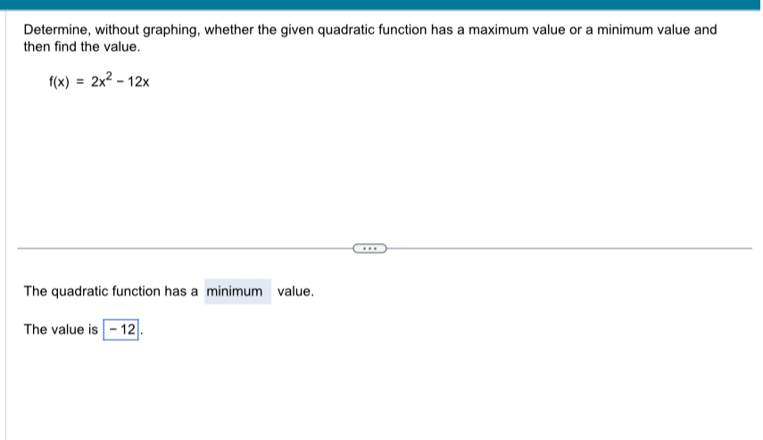 Solved Determine, without graphing, whether the given | Chegg.com