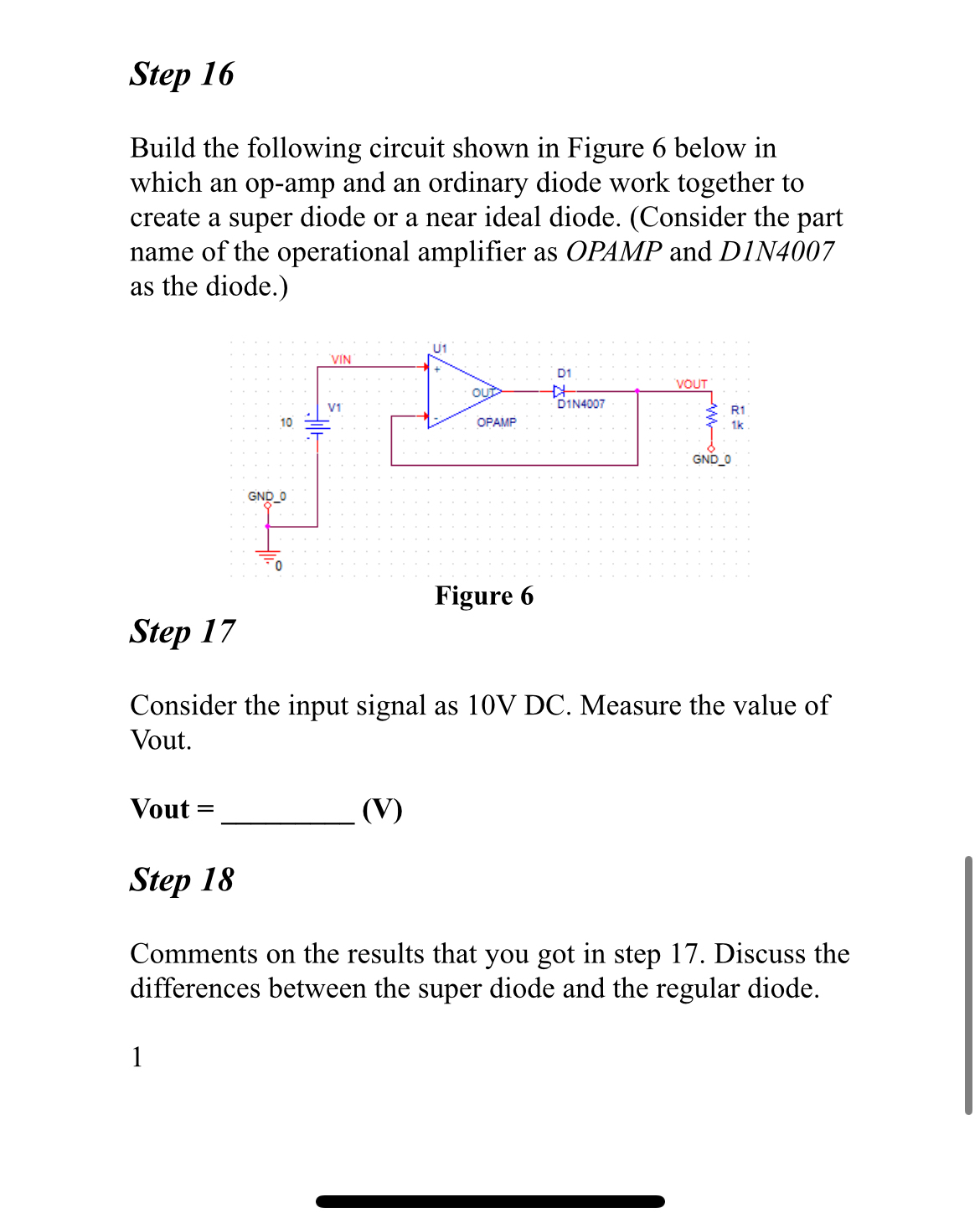 Solved Step 16Build the following circuit shown in Figure 6 | Chegg.com