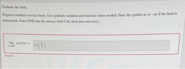 Solved Evaluate the limit. (Express numbers in exact form. | Chegg.com