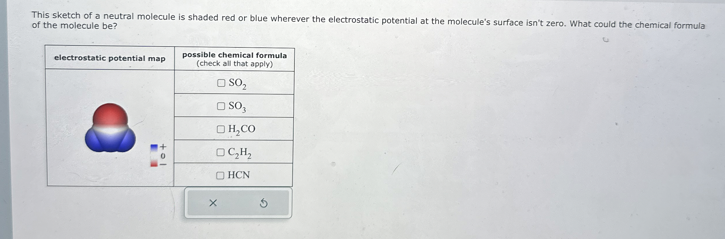 Solved This sketch of a neutral molecule is shaded red or | Chegg.com