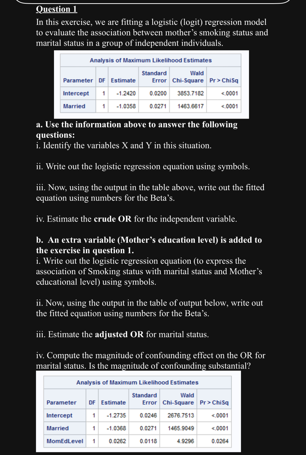 Solved Question 1In this exercise, we are fitting a logistic | Chegg.com