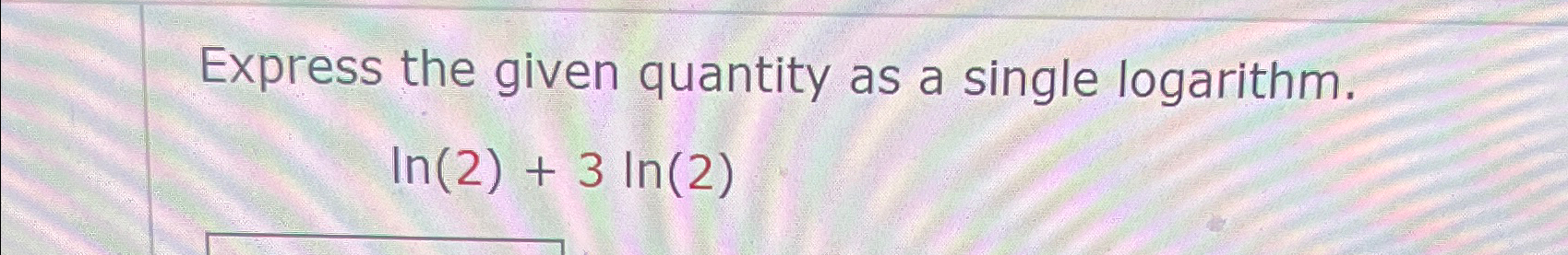 Solved Express the given quantity as a single | Chegg.com