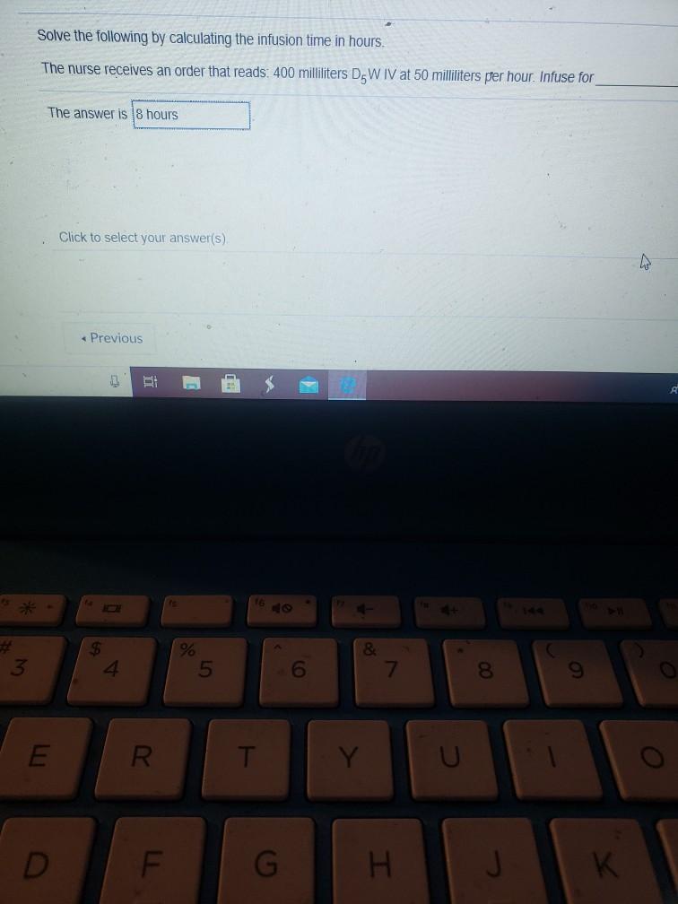 Solved Solve the following by calculating the infusion time | Chegg.com