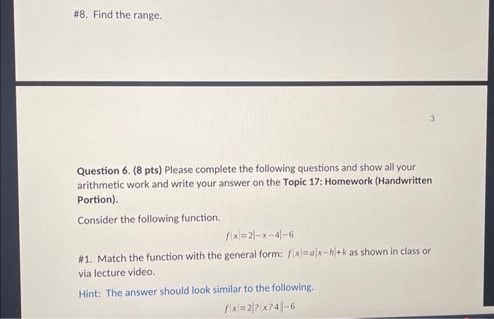 Solved Consider the following quadratic function. | Chegg.com