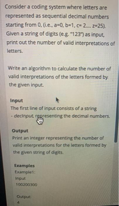 Solved Consider a coding system where letters are | Chegg.com