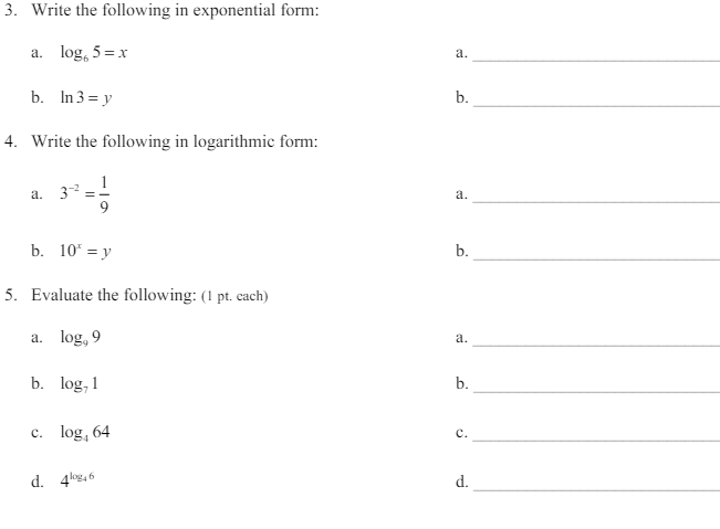 Solved Write the following in exponential | Chegg.com