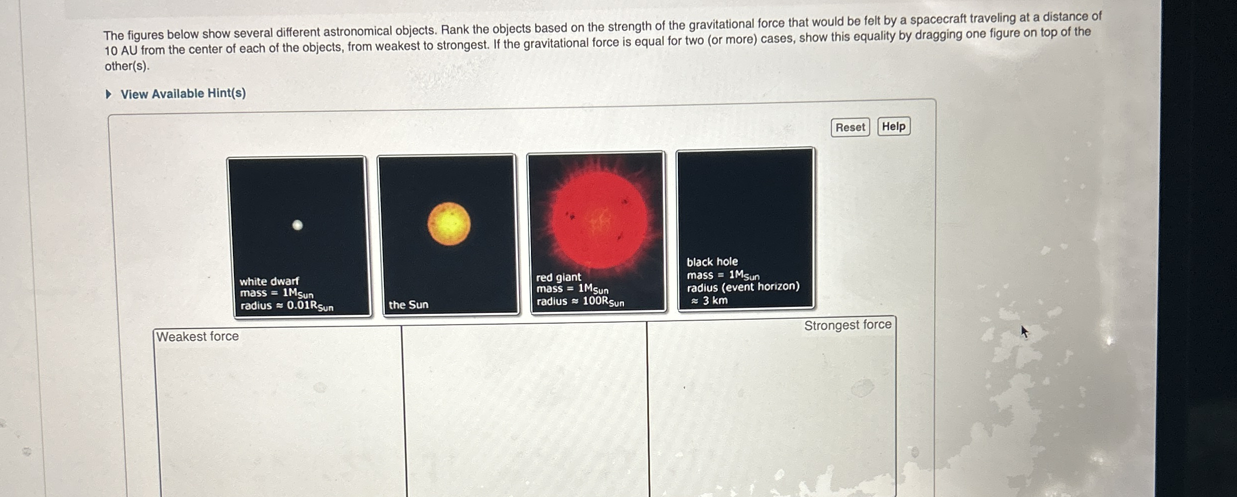 Solved The figures below show several different astronomical | Chegg.com