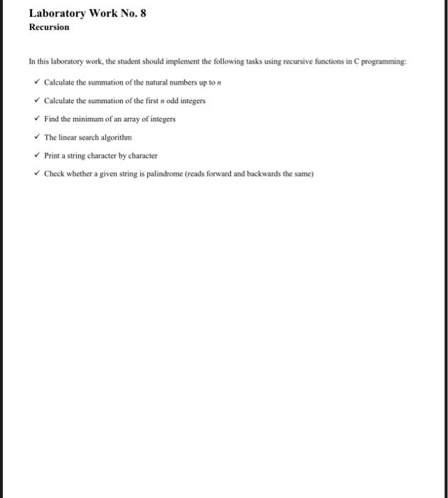 Solved In this laboratory work, the student should implement | Chegg.com