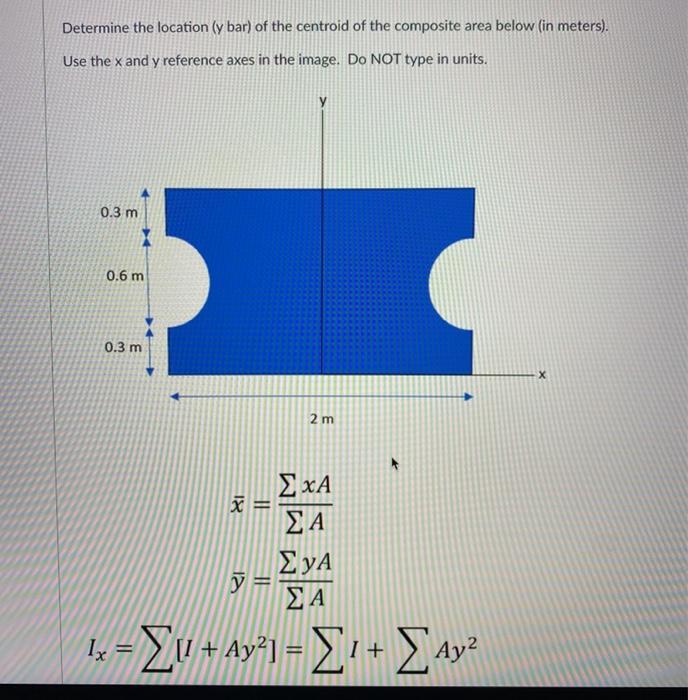 Solved Determine the location (x bar) of the centroid of the | Chegg.com
