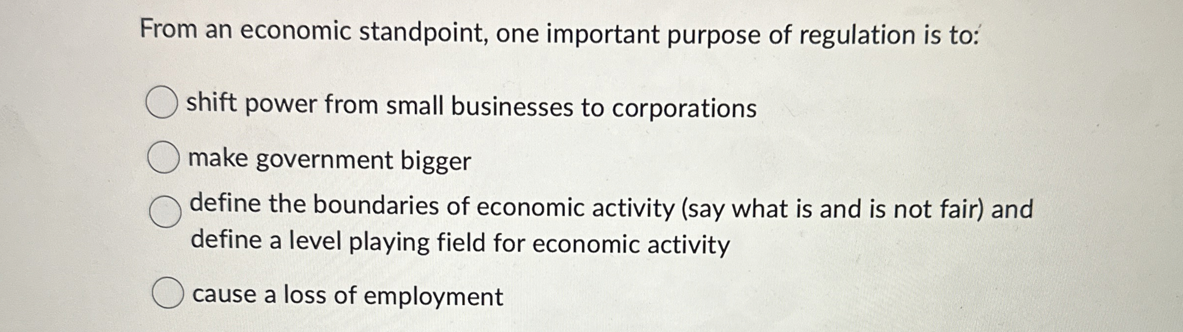 Solved From an economic standpoint, one important purpose of | Chegg.com