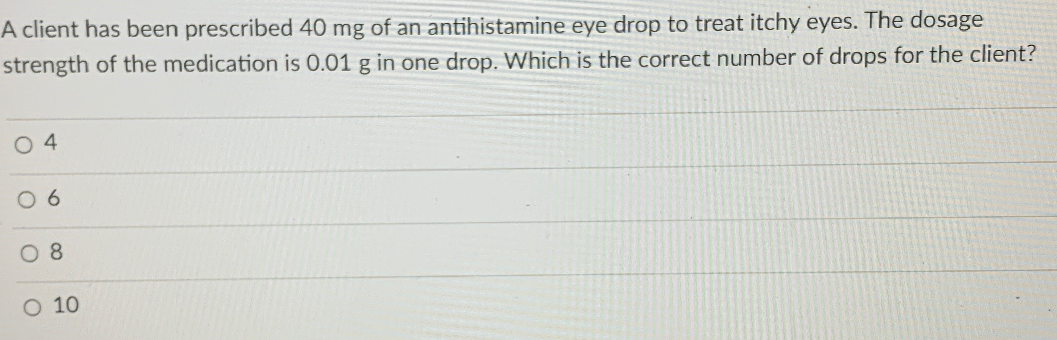 Solved A client has been prescribed 40mg ﻿of an | Chegg.com